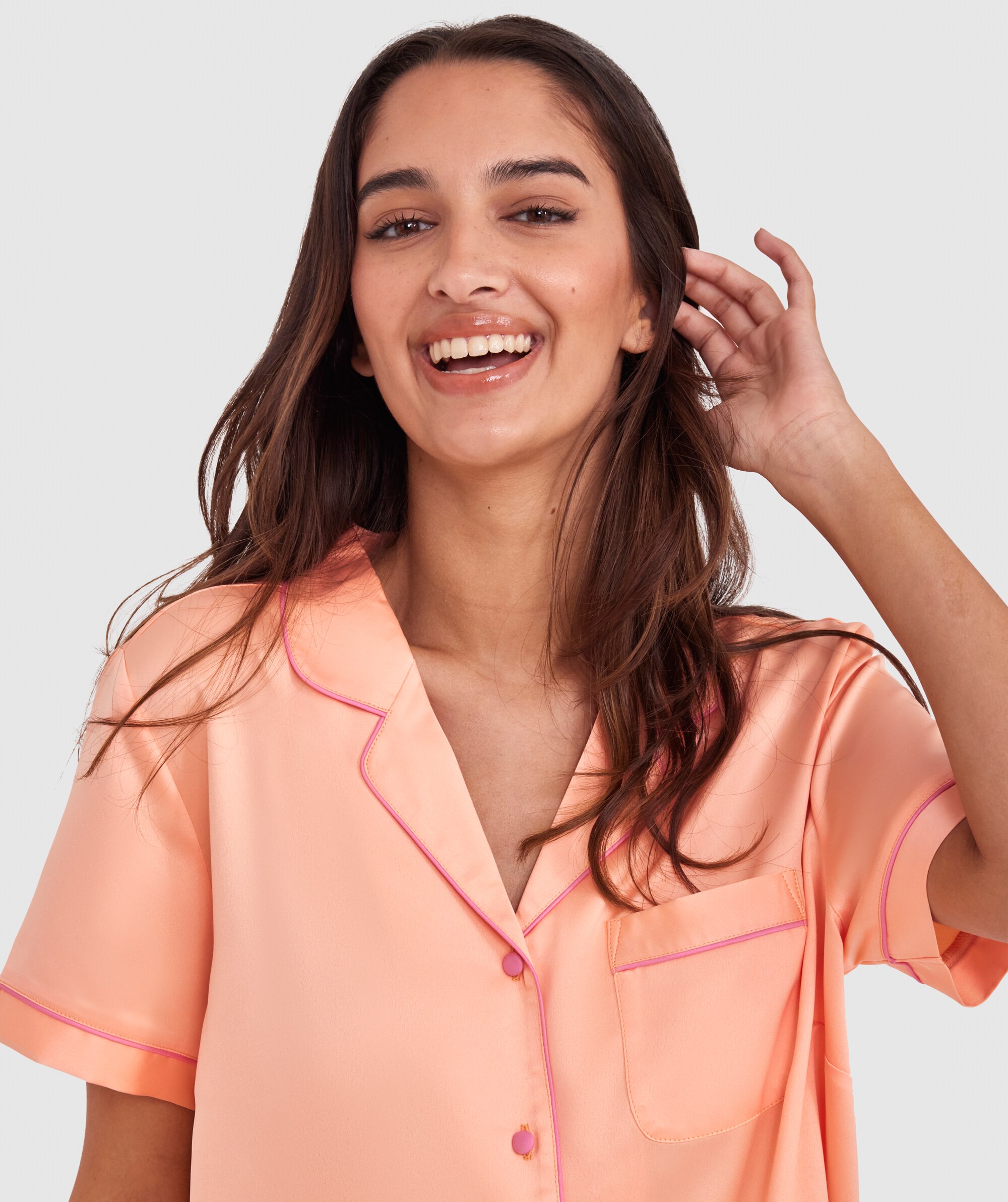 Bras N Things Liquid Satin Short - Light Coral | 00634513