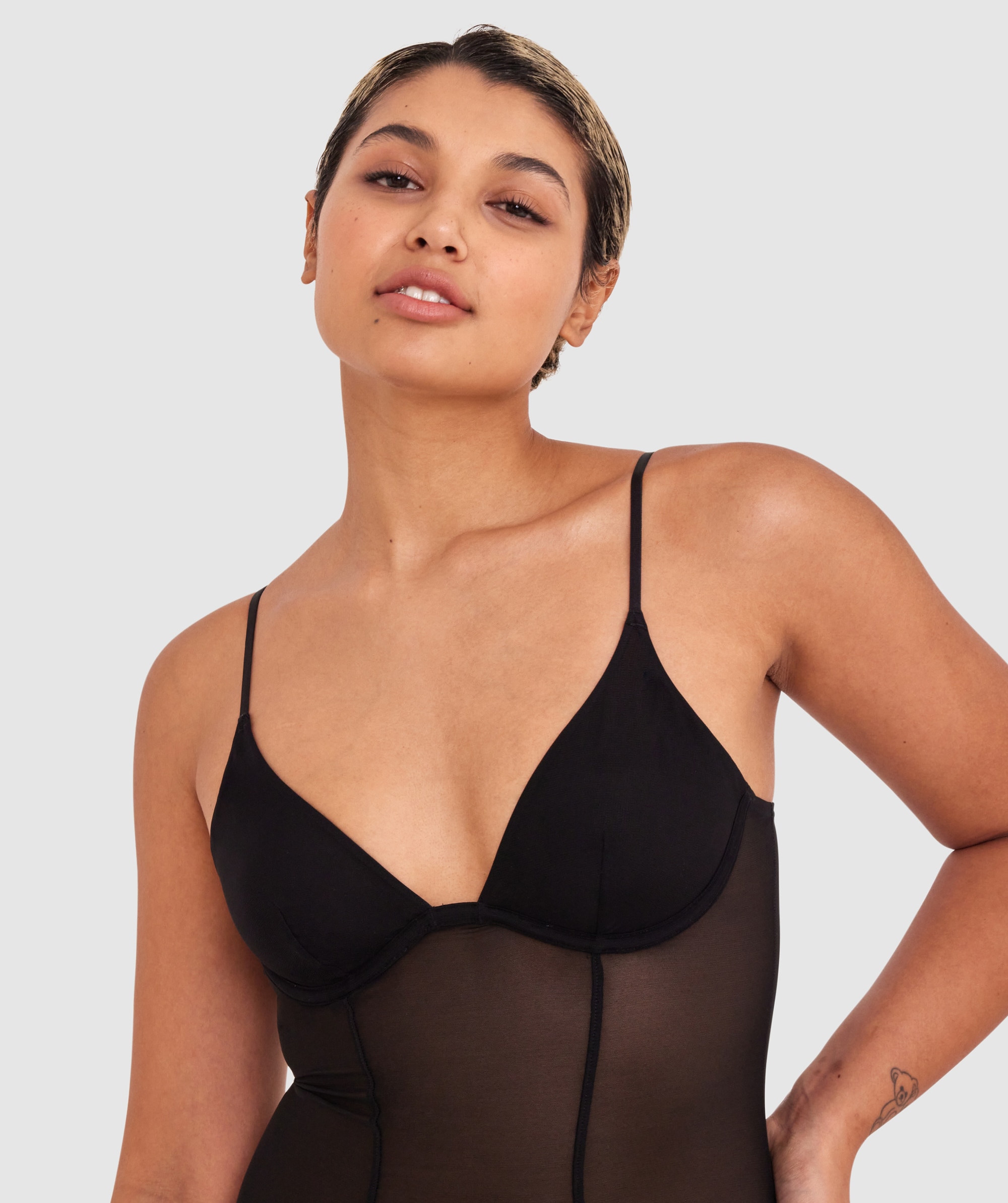 Bras N Things Mesh Basics Bikini Knicker - Black | 01515701