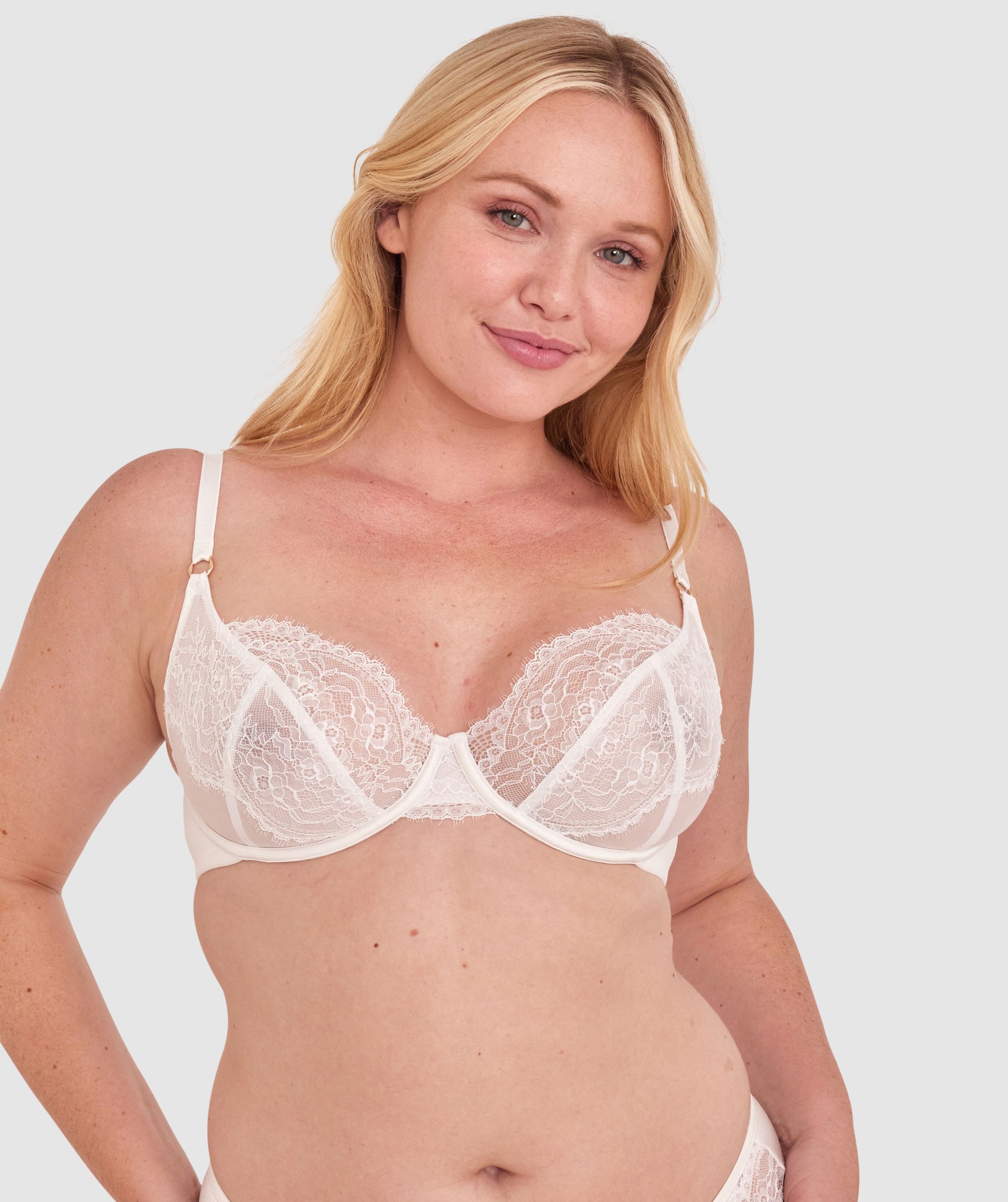 Bras N Things Sexy Basics Lace Underwire Bra - Ivory | 01576003