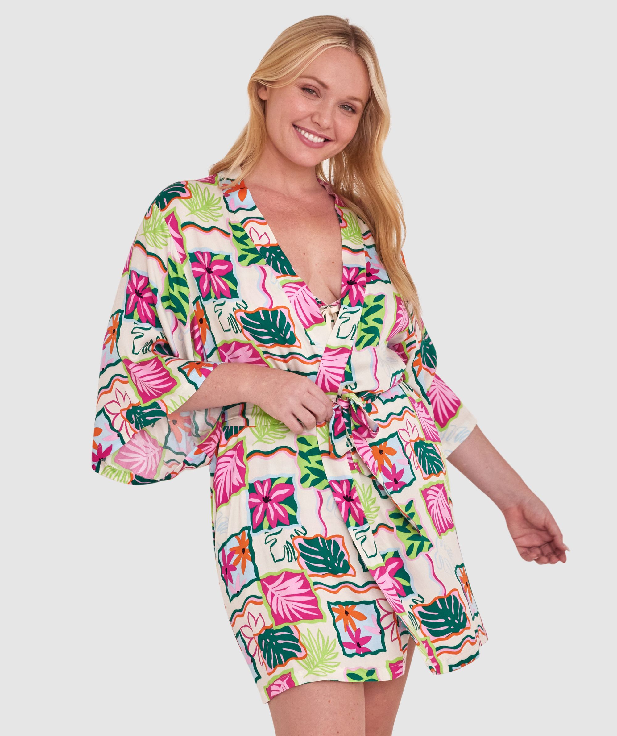 Bras N Things Stella Short Wrap - Tropical Print | 01590101