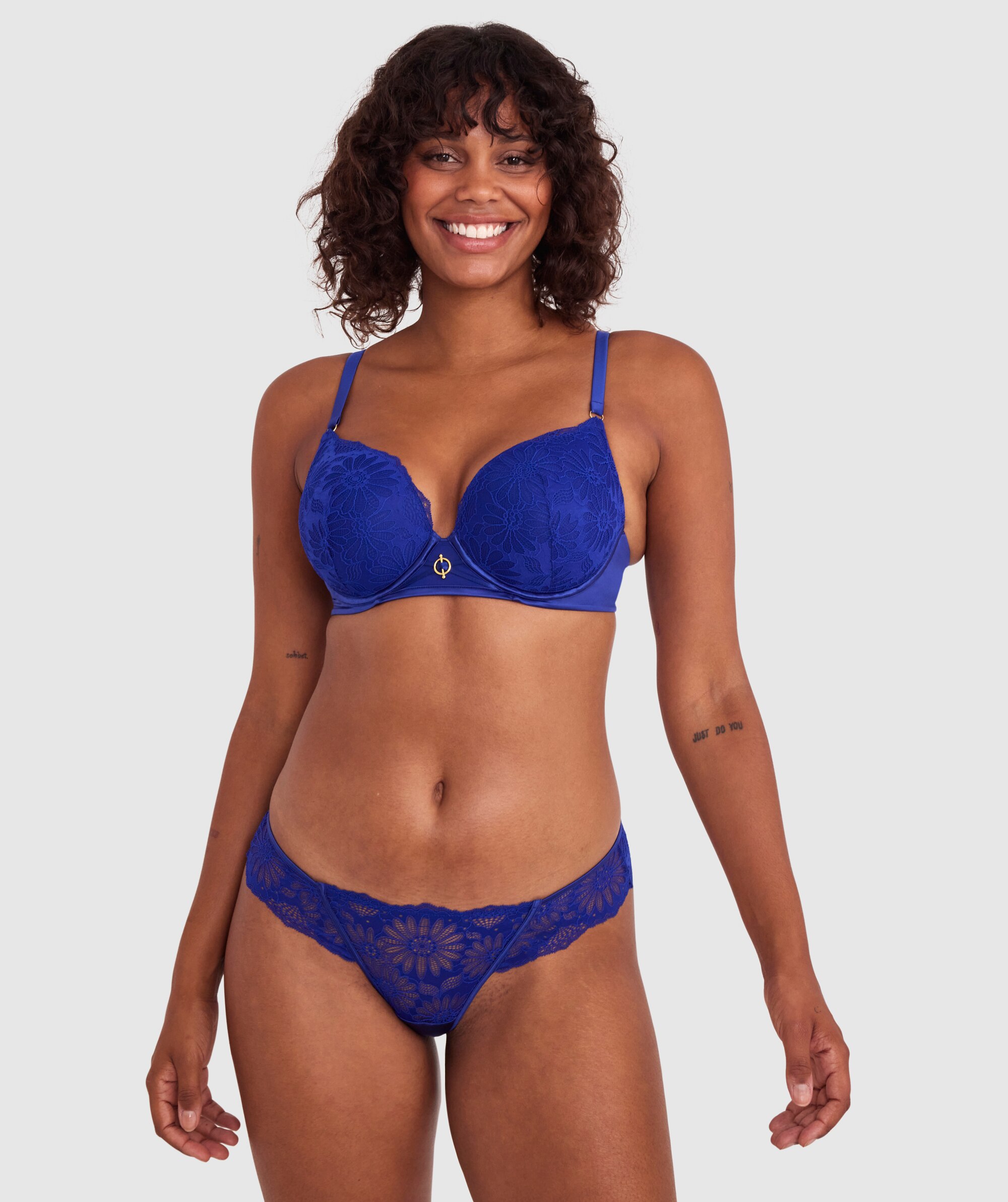 Bras N Things Audrey Brazilian Knicker - Navy | 01452502