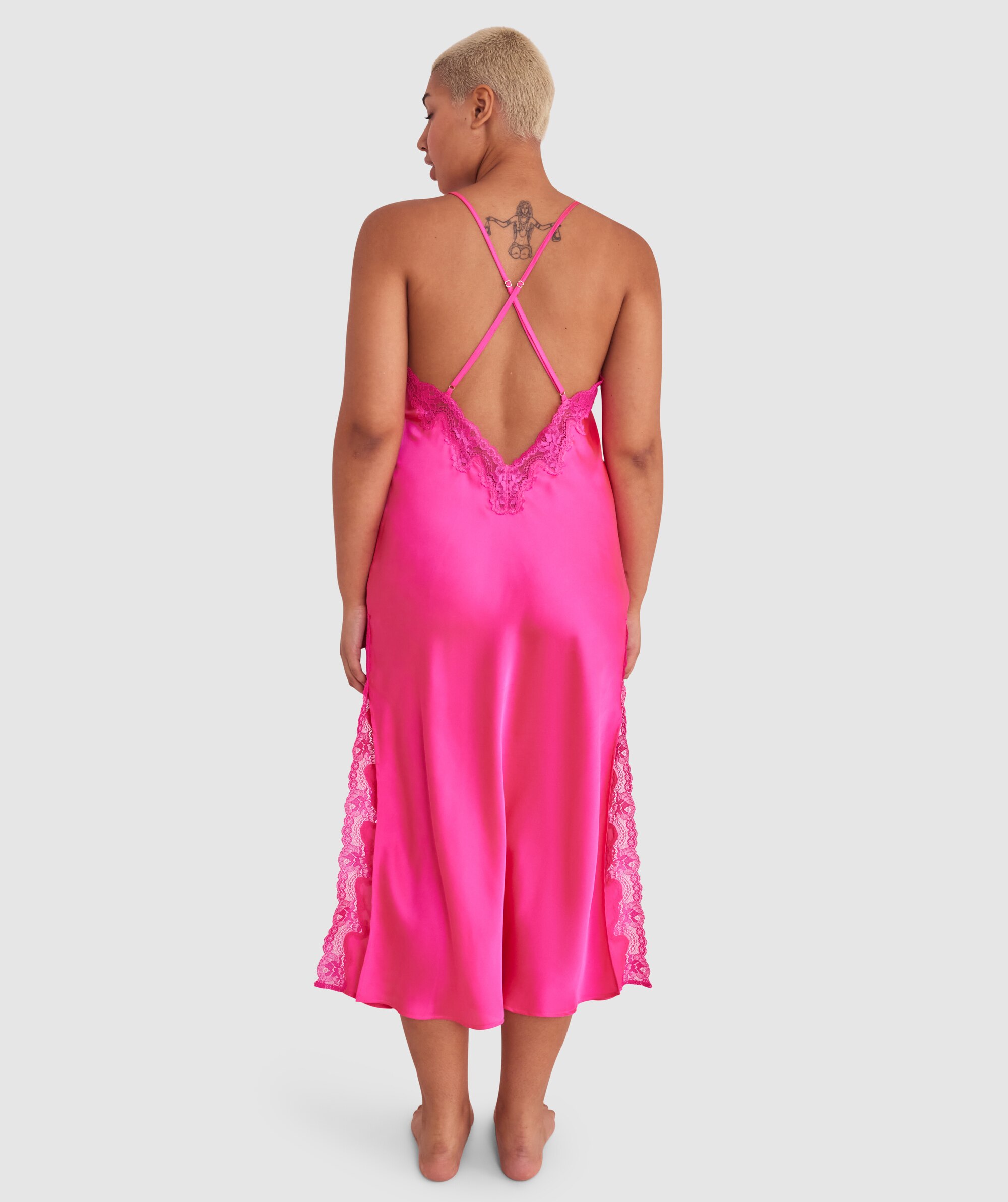 Bras N Things Sammy Low Back Long Slip - Pink | 01405804